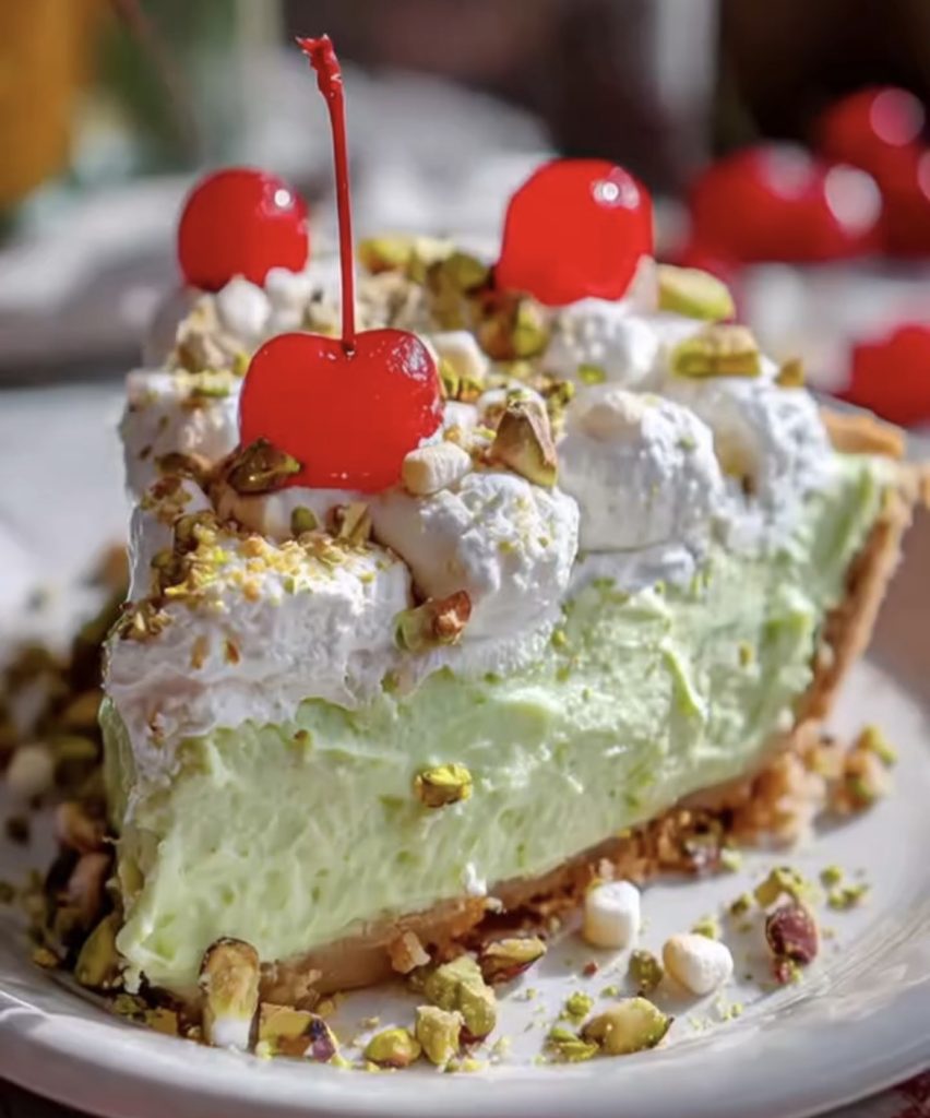 No Bake Pistachio Cream Pie with Cherrie – Easy Foods