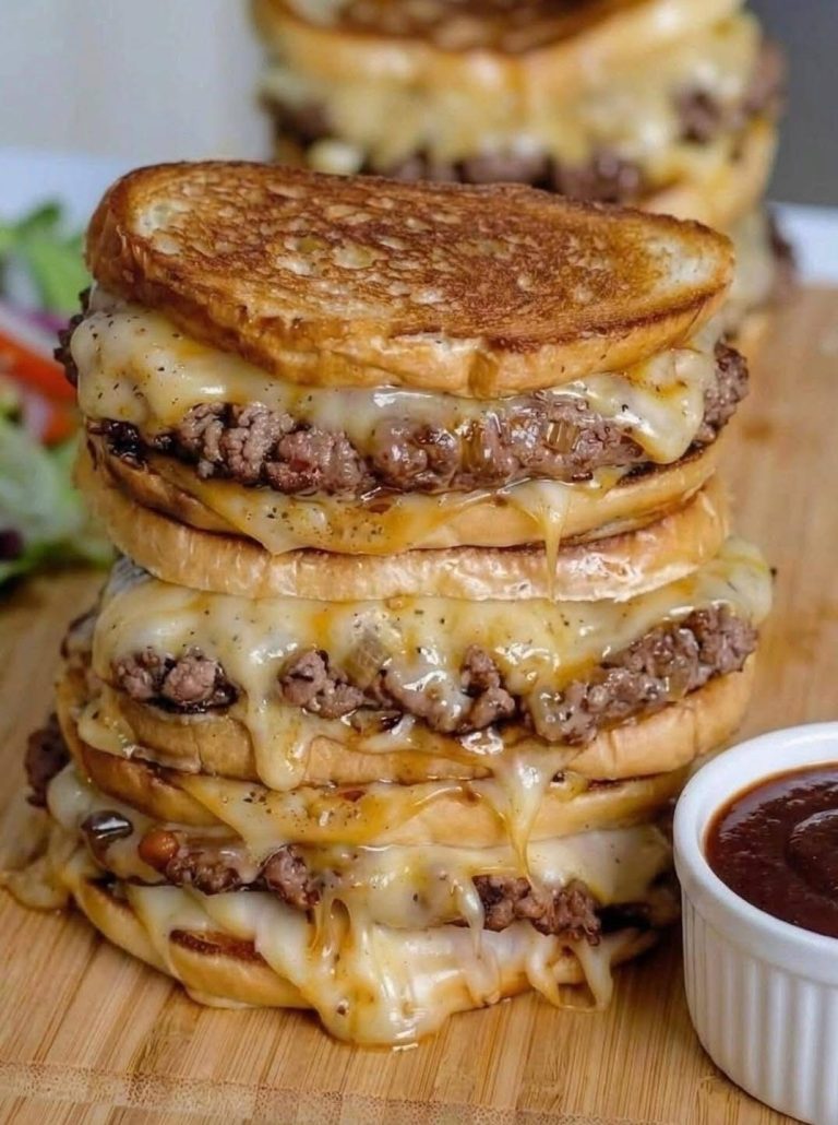 Grilled Cheeseburger Melt Stacks – Easy Foods