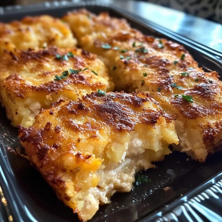 Crispy Baked Potato Patties with Creamy Filling – Easy Foods